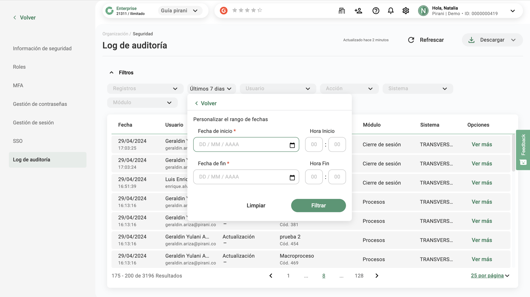 Cómo Funciona La Sección De Log De Auditoría